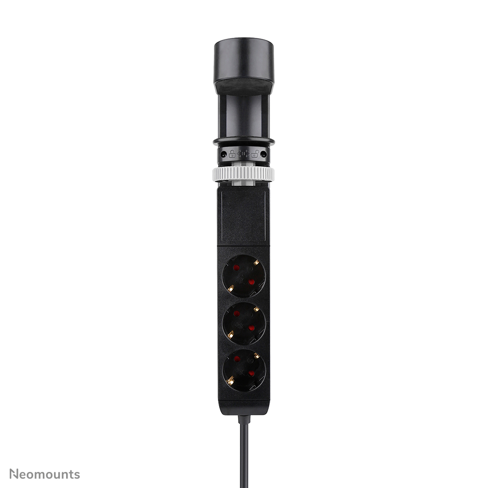 DS22-840BL6 - Neomounts DS22-840BL6 Desk socket with clamp and USB-C an