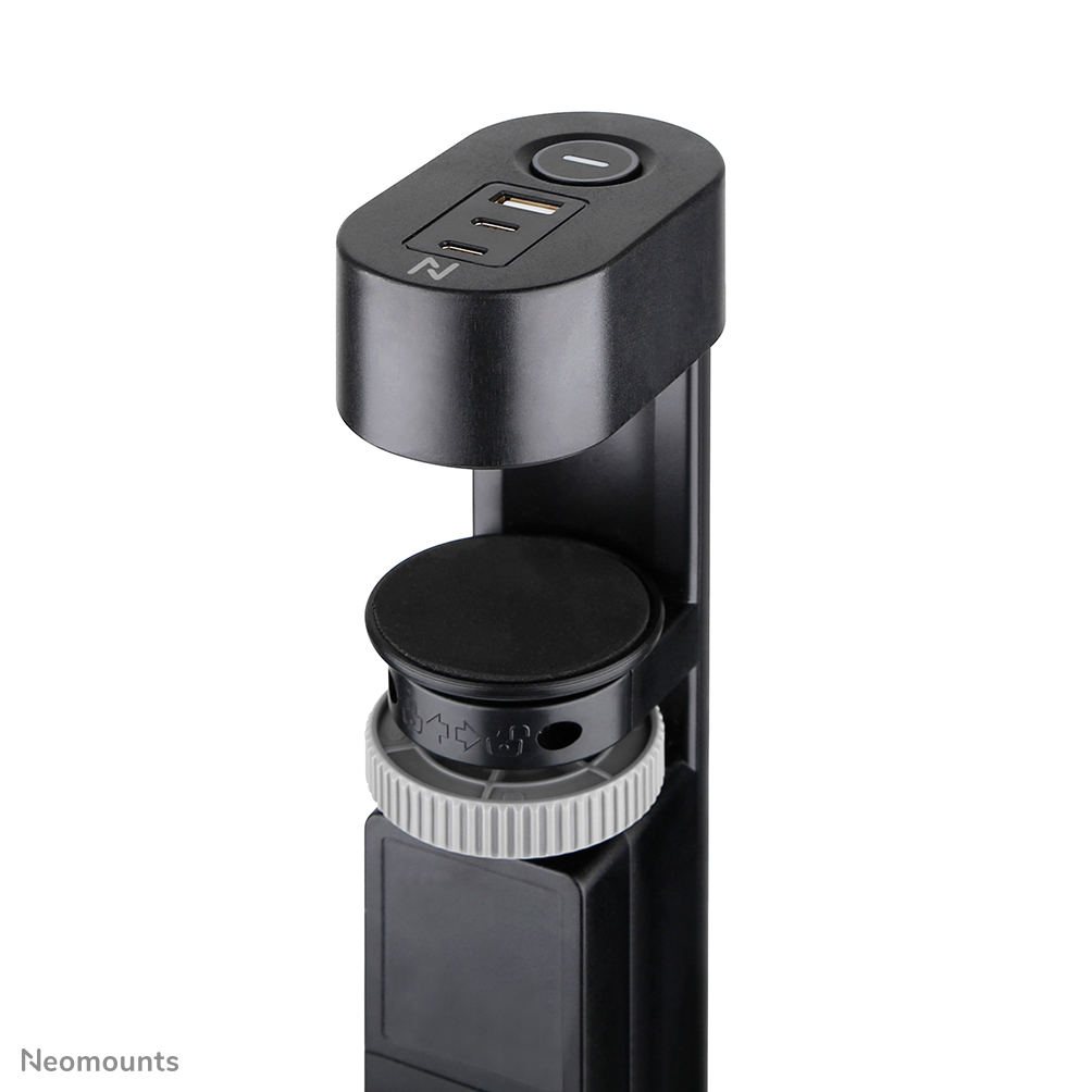 DS22-840BL6 - Neomounts DS22-840BL6 Desk socket with clamp and USB-C an